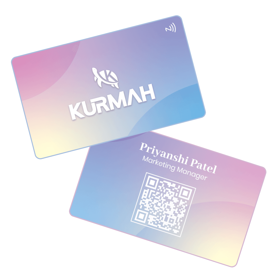 NFC Digital Business Card | Gradient Pink and Light Blue Color – Kurmah