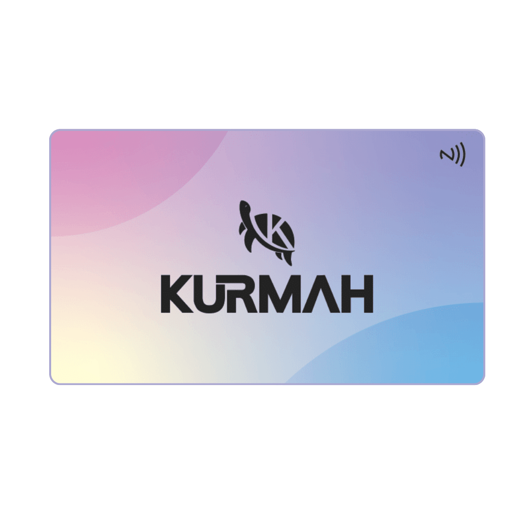 NFC Card by Kurmah | Gradient Pink and Light Blue Color