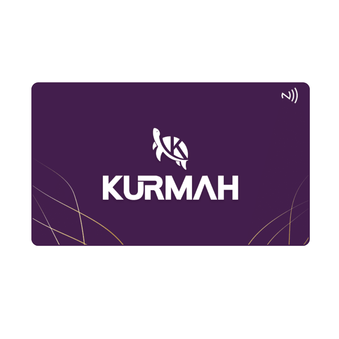 NFC Card by Kurmah | Purple and Pink with Golden Leaves