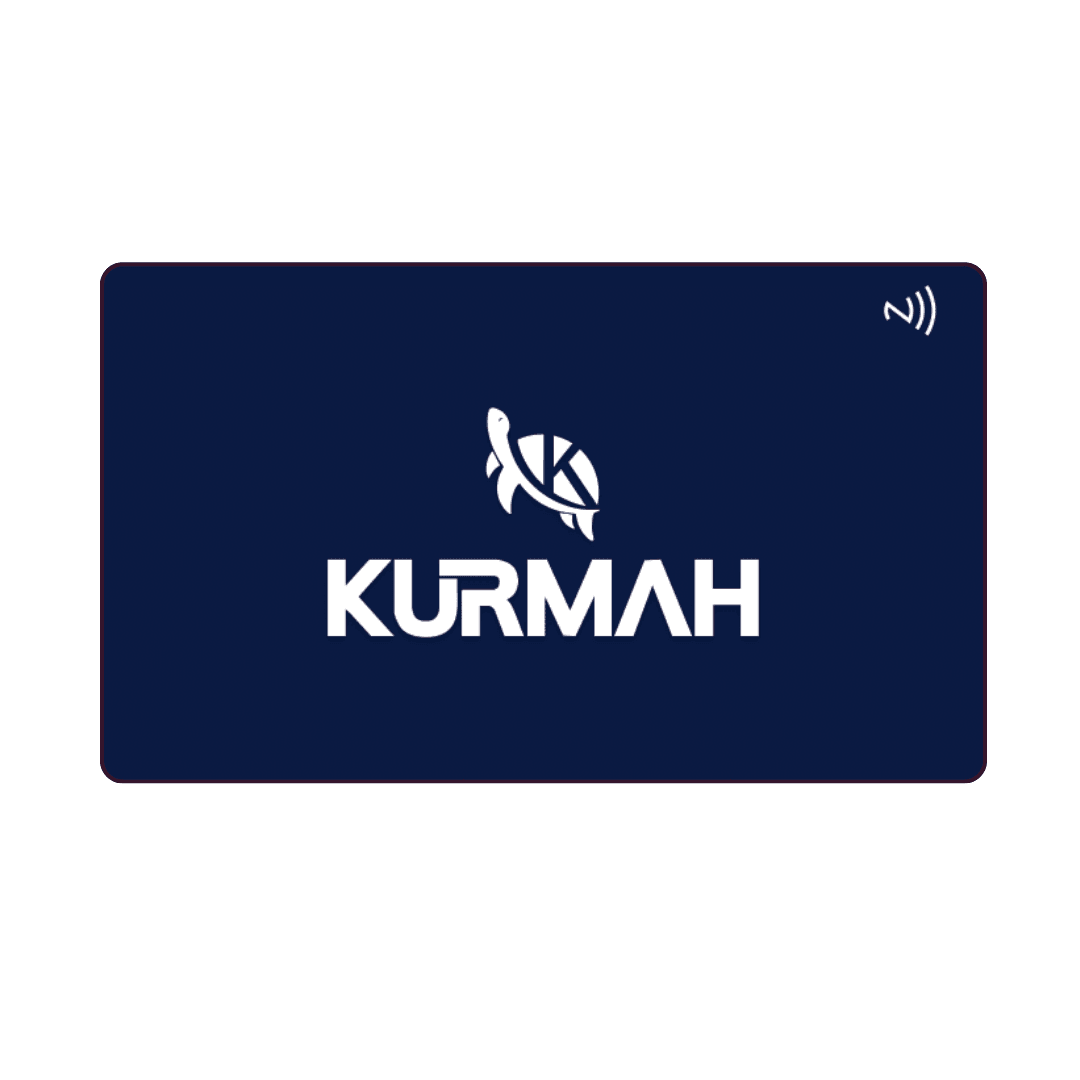 NFC Business Card | Navy Blue and White Color with Mandala Print – Kurmah