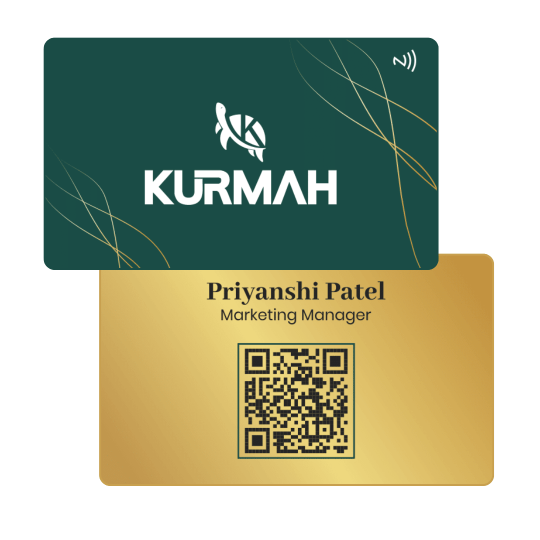 NFC Card by Kurmah | Green and Yellow with Golden Leaves