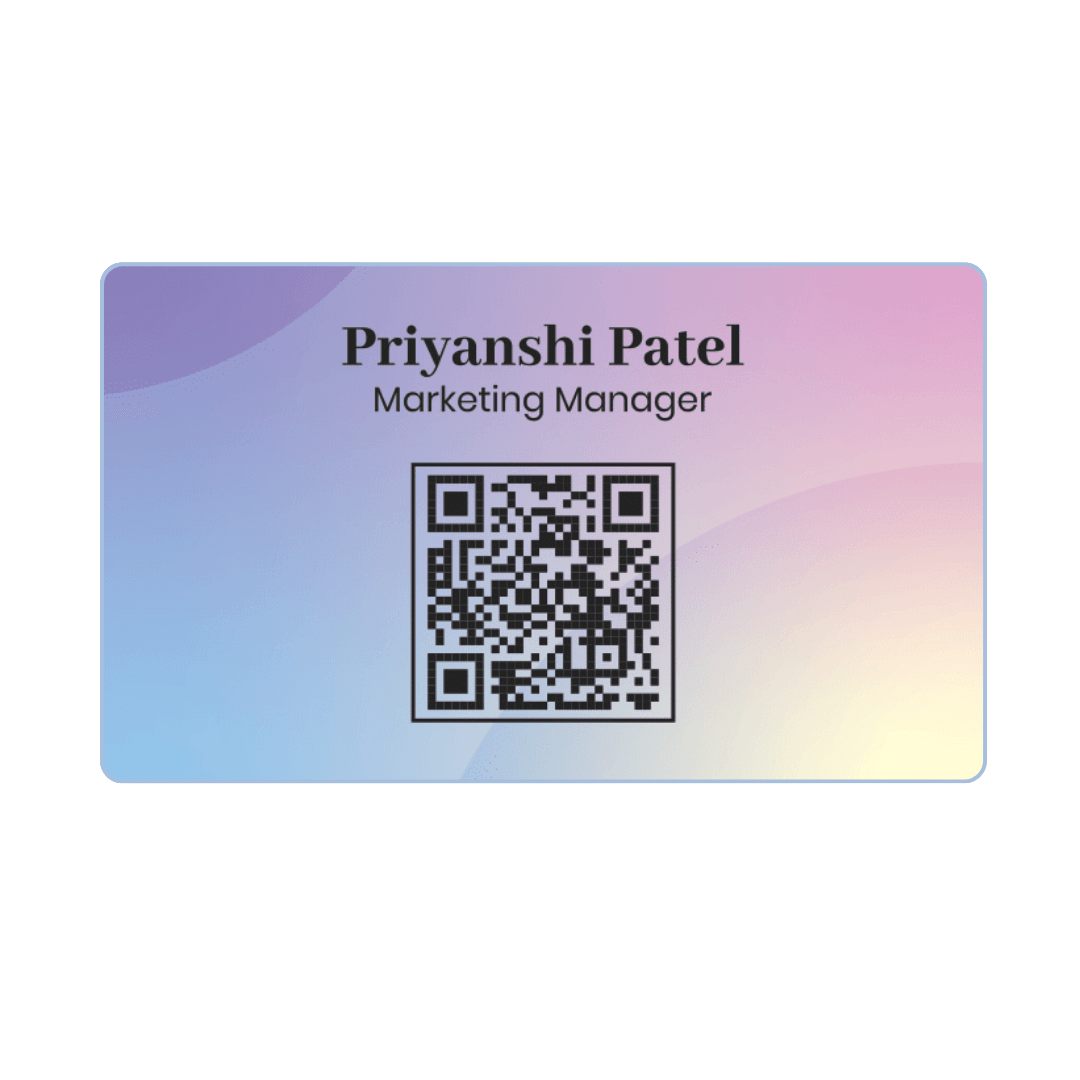 NFC Card by Kurmah | Gradient Pink and Light Blue Color
